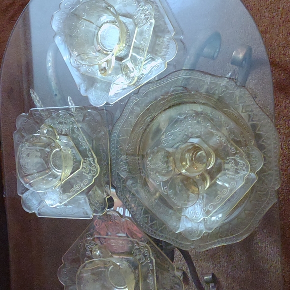 Federal | Kitchen | 93s Federal Yellow Glass Madrid Pattern | Poshmark